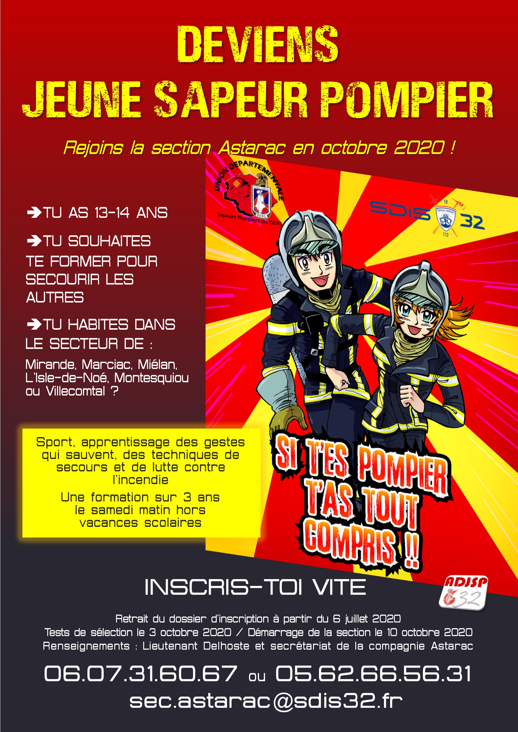 DEVIENS JEUNE SAPEUR-POMPIER DE LA SECTION ASTARAC ! | SDIS 32 DEVIENS JEUNE SAPEUR-POMPIER DE LA SECTION ASTARAC ! | SDIS 32